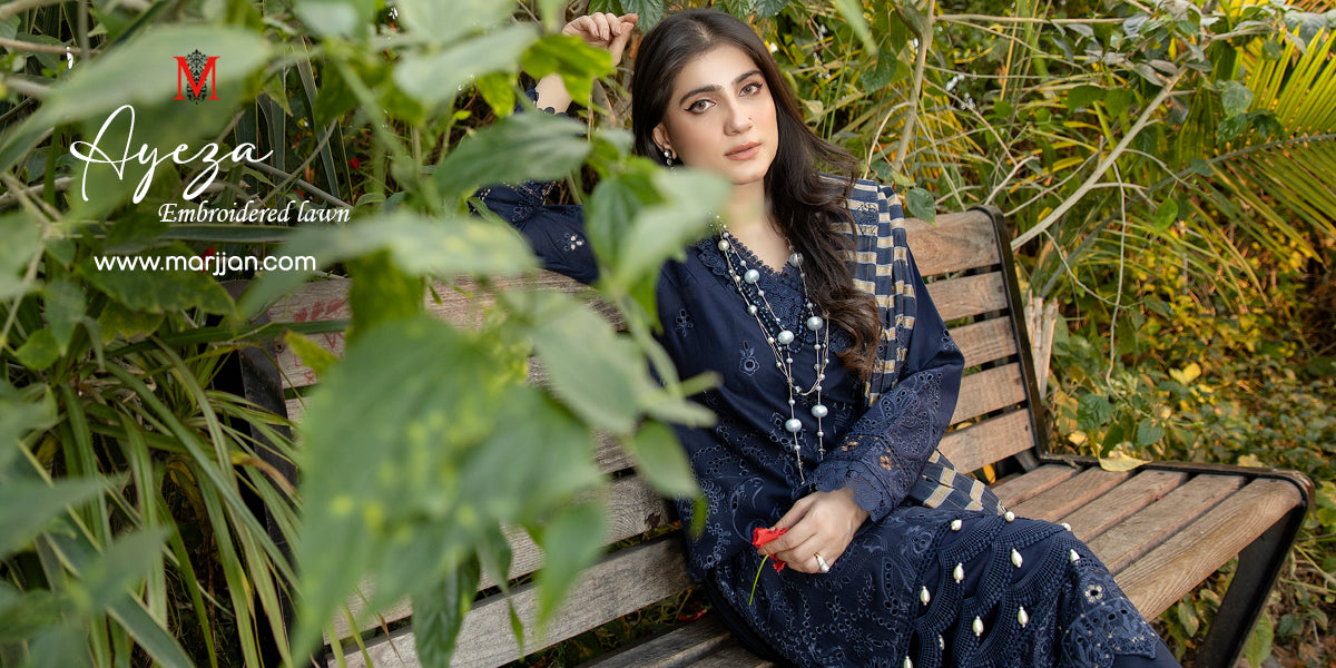 AYEZA | Embroidered Unstitched | Formal Wear | Marjjan By Zohaib Art's