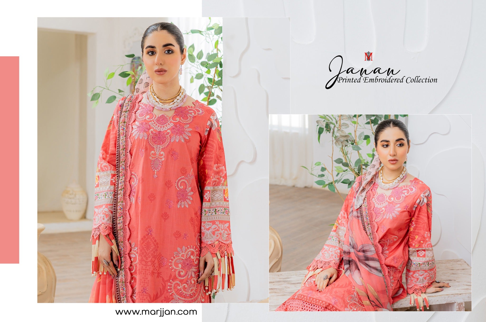 Elegance of Janan Printed Embroidered Collection – Marjjan