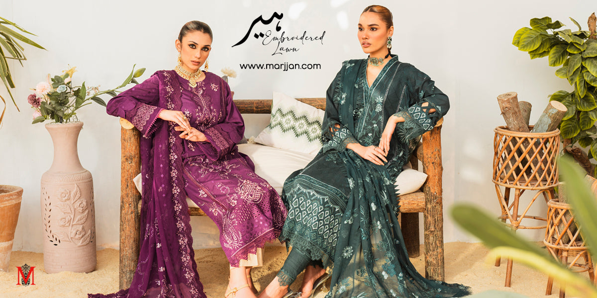 HEER | EMBROIDERED LAWN | FORMAL WEAR – Marjjan